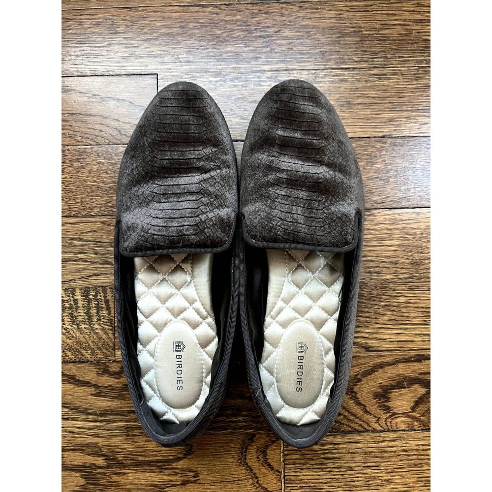 Birdies The Starling In Charcoal Python Velvet Emboss… - Gem